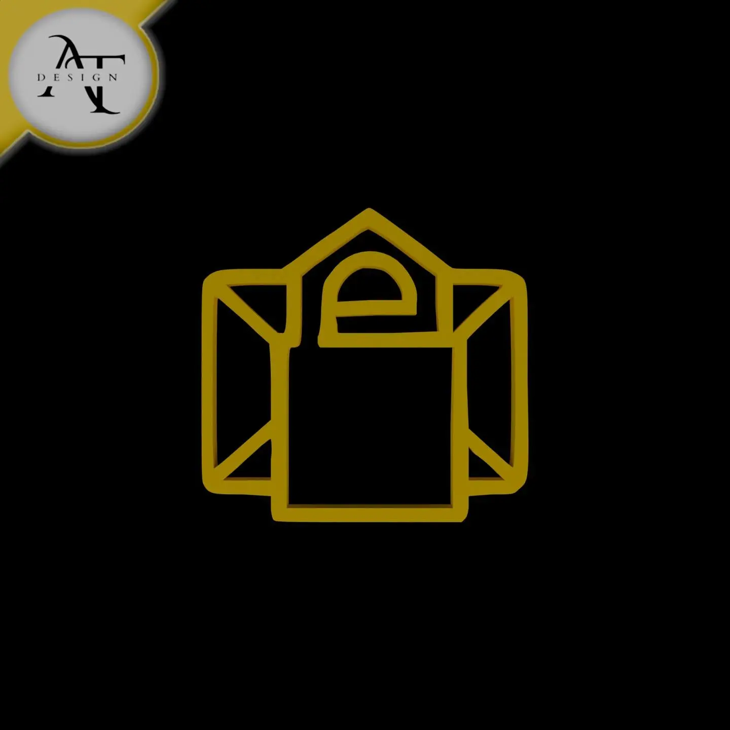 Free Digital Art STL Download - Simple Letter Symbol - 2D Artby AT Design