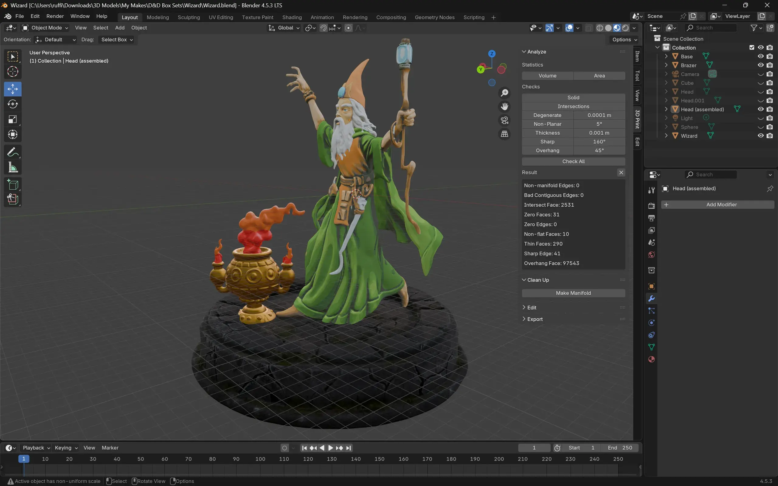 Other STL Download - Iconic Blue Box Wizard from DnD Expert Set Cover ...