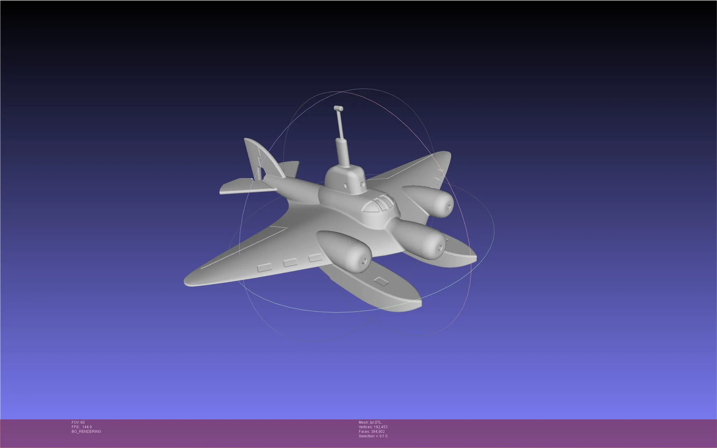Vehicles & Machinery STL Download - LPL Flying Submarine Modelby Julian ...