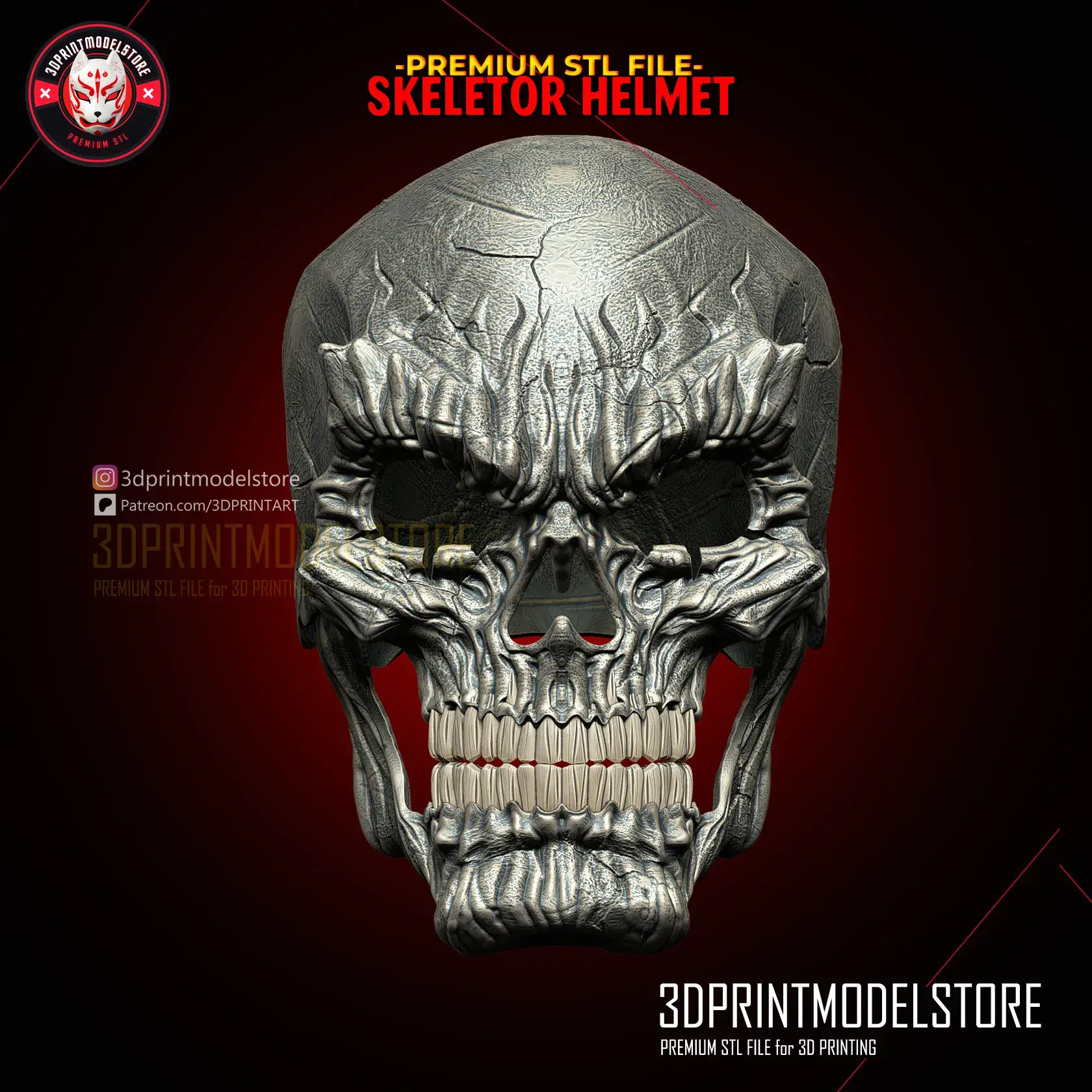 Cosplay STL Download - Ghost Rider Skull Mask -Skeletor Helmet ...