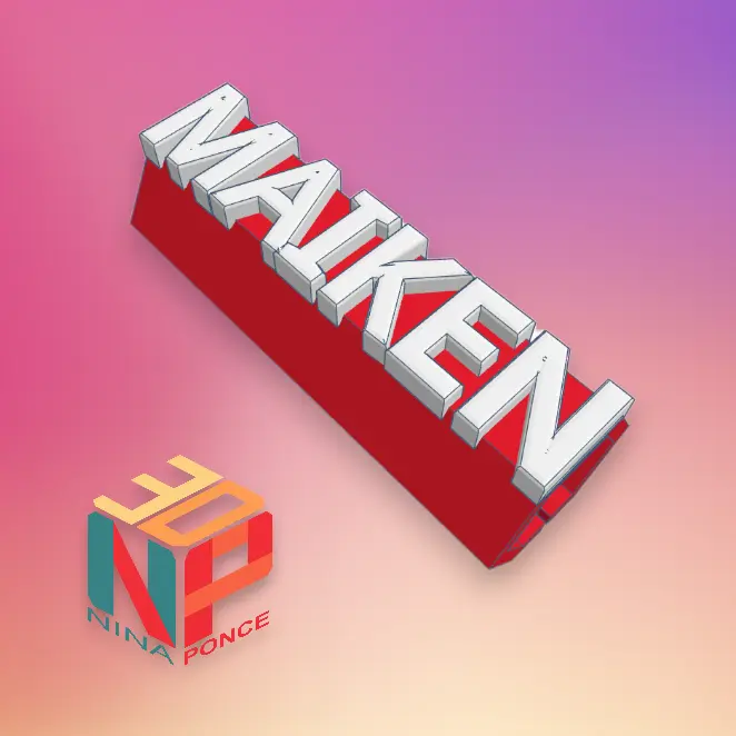 3D Printer Parts STL Download - LAPICES PERSONALIZADOS MAIKEN pencil ...