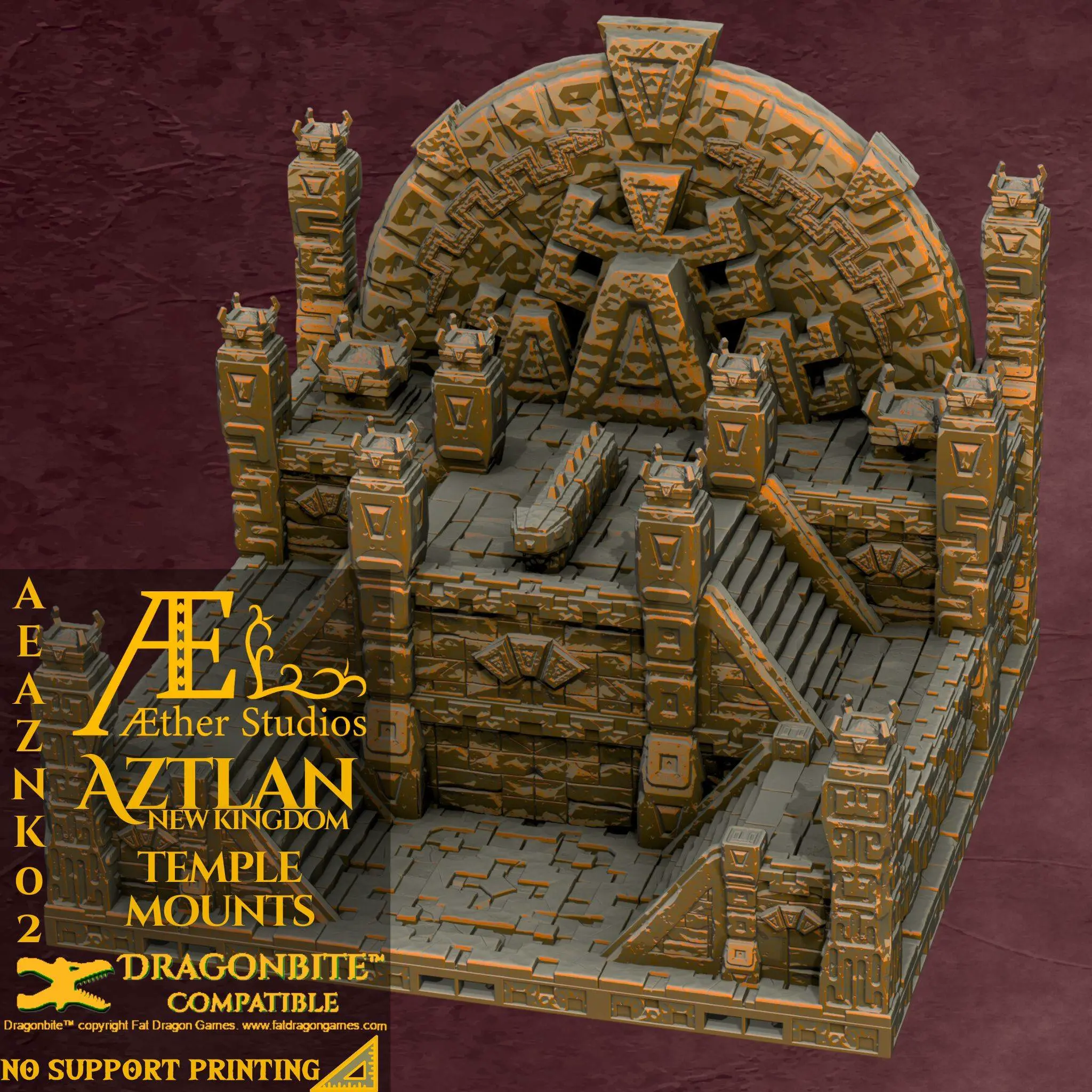 Props & Terrain STL Download - AEAZNK02 – Temple Mountsby Aether Studios