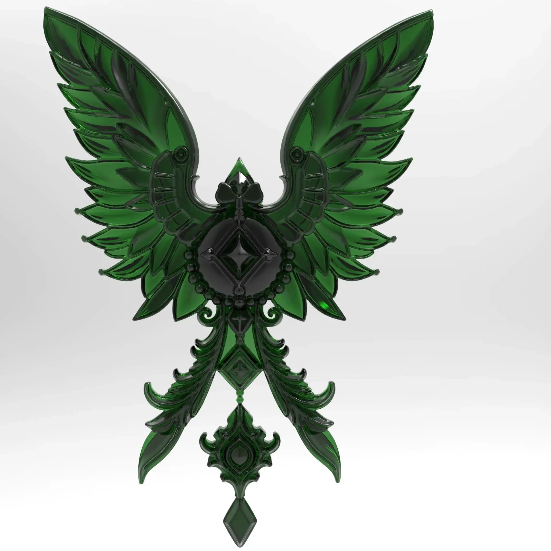Home Decorations & Ornaments STL ダウンロード - Emerald Wing - GALAXIARUM 3D