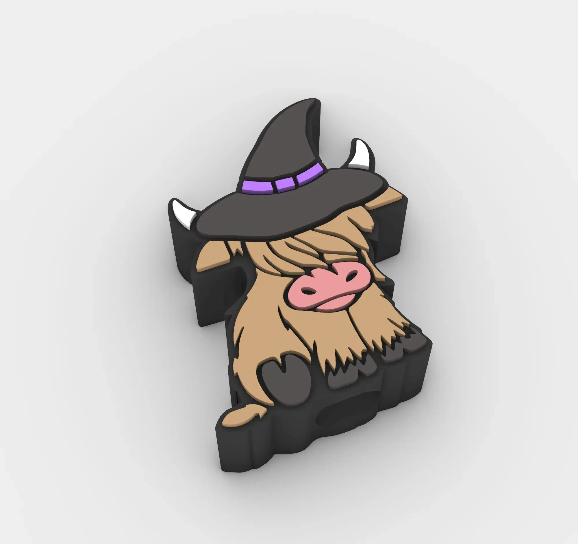 Other STL Download - Straw Topper highland cow halloweenby TeoRk