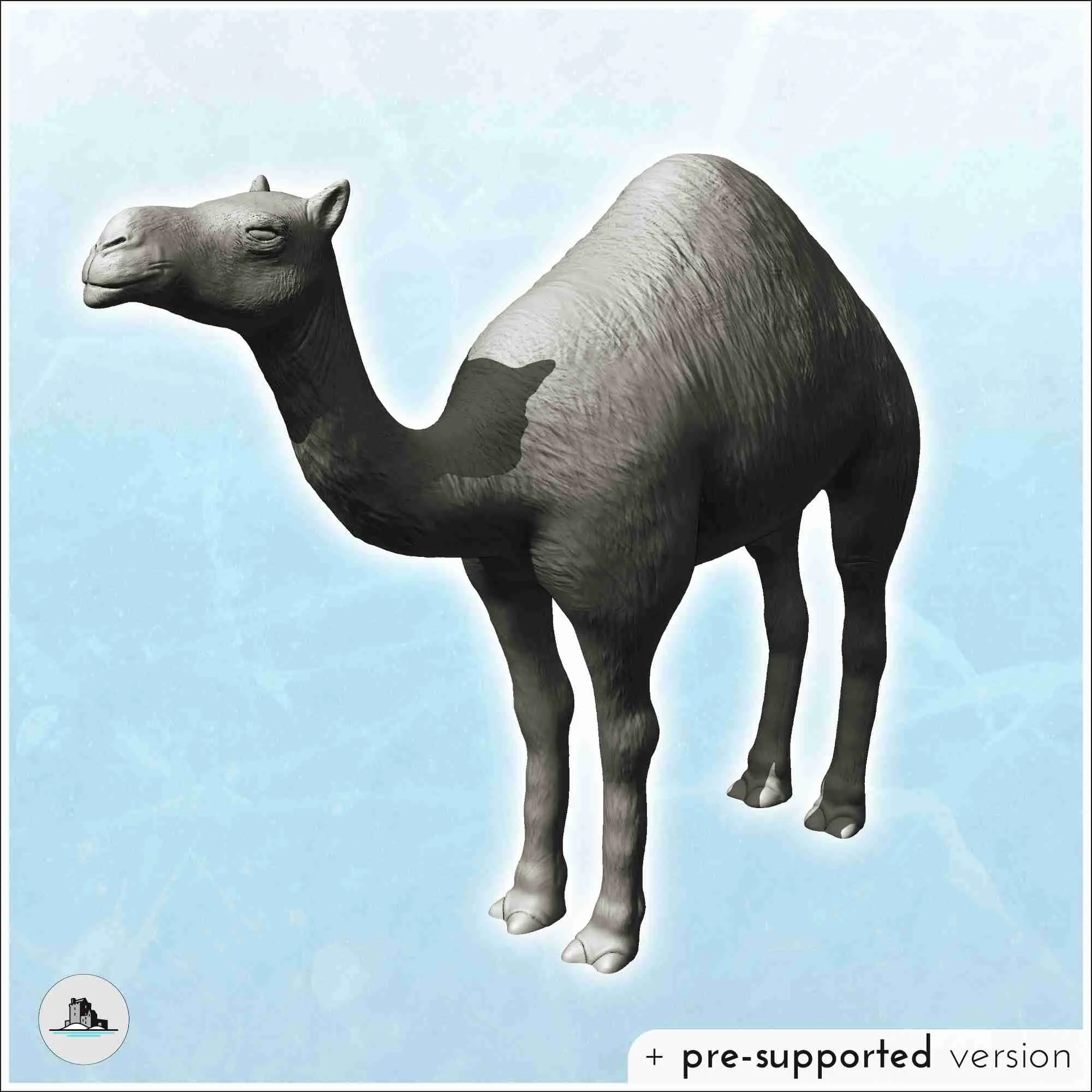 Characters & Creatures STL Download - Camel (4) - miniatures animal RPG tabletop scenery figure ...