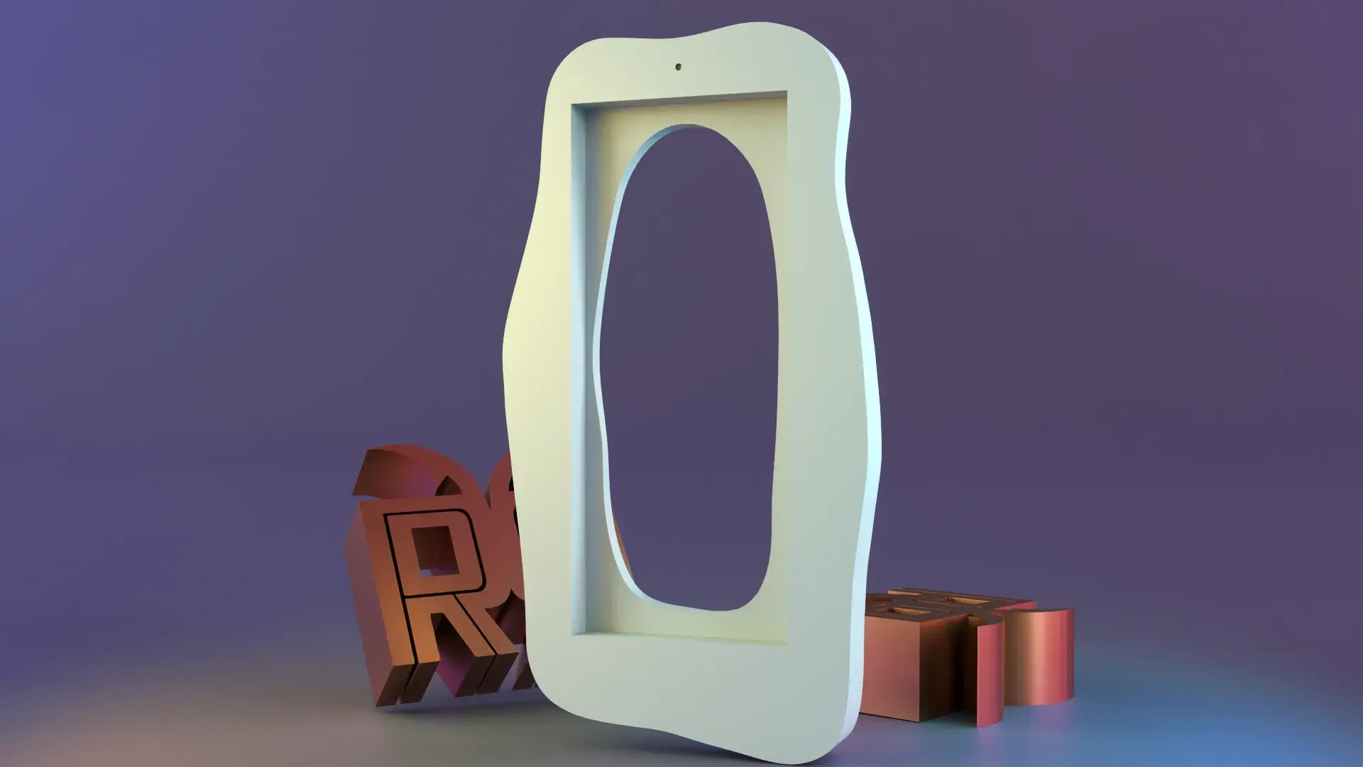 Home Decorations & Ornaments STL Download - Modern Flow Mirror Frameby ...