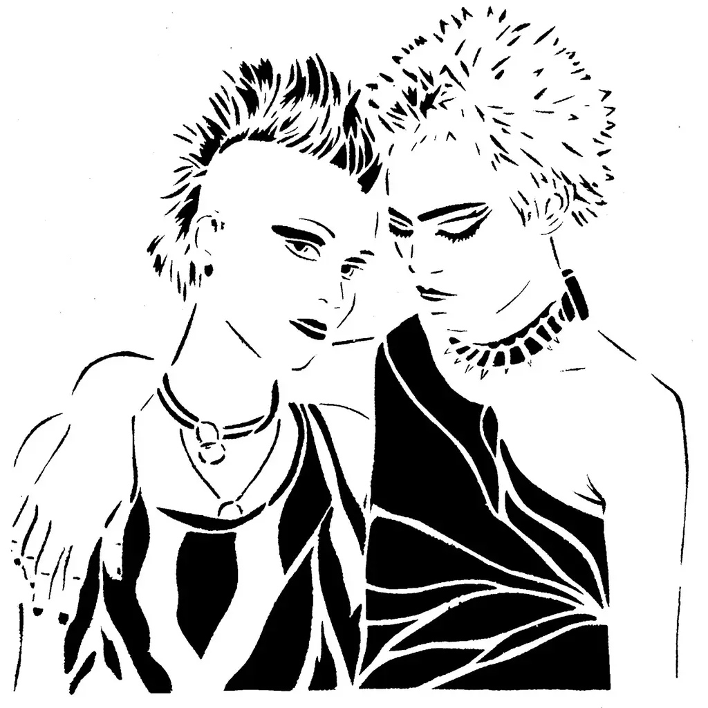 Free Digital Art STL Download - Punk Chicks stencilby SMT_M 🦊