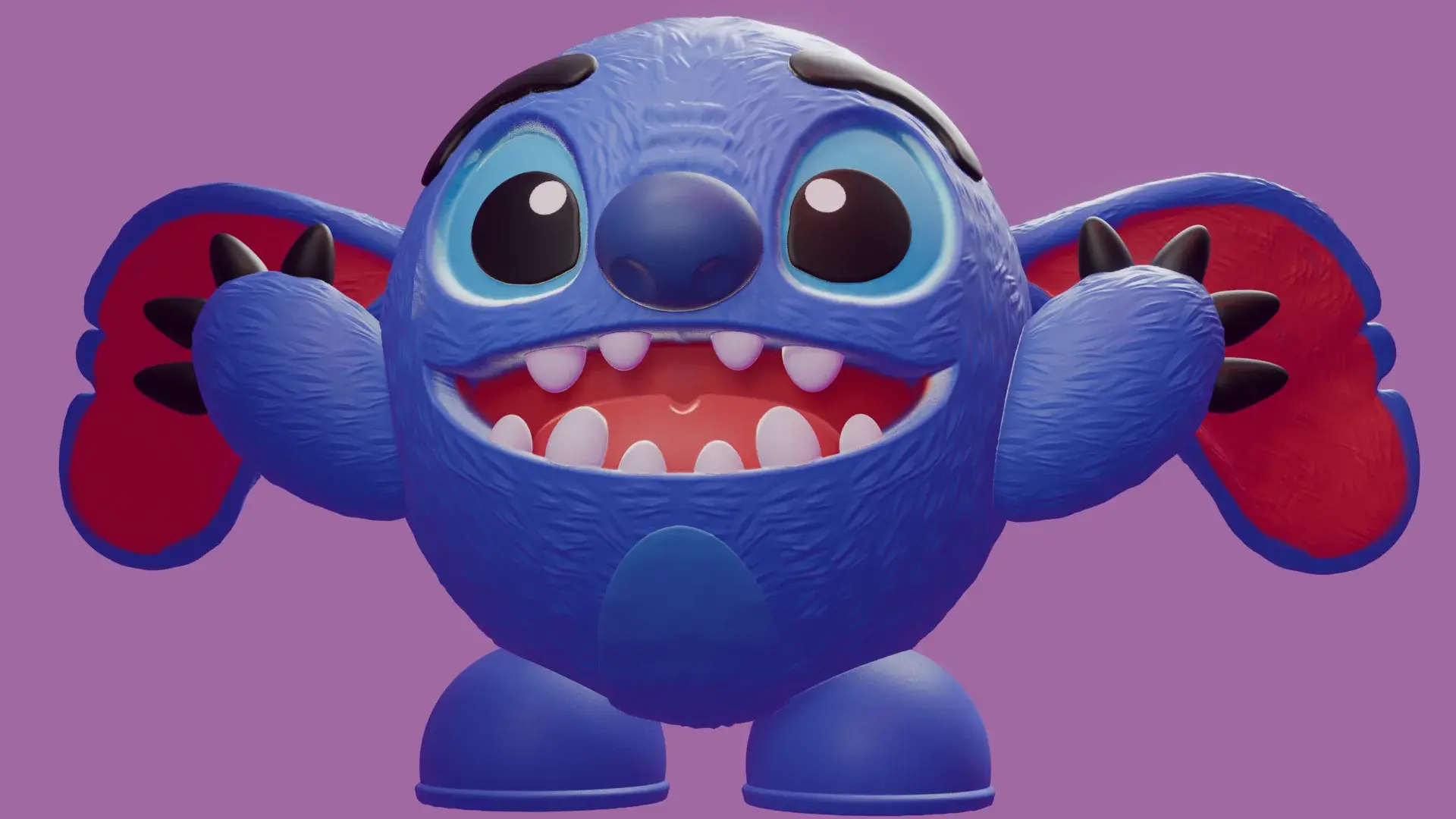 Characters & Creatures STL Download - Stirby – Mezcla directa de Stitch + Kirby.by Filame3D