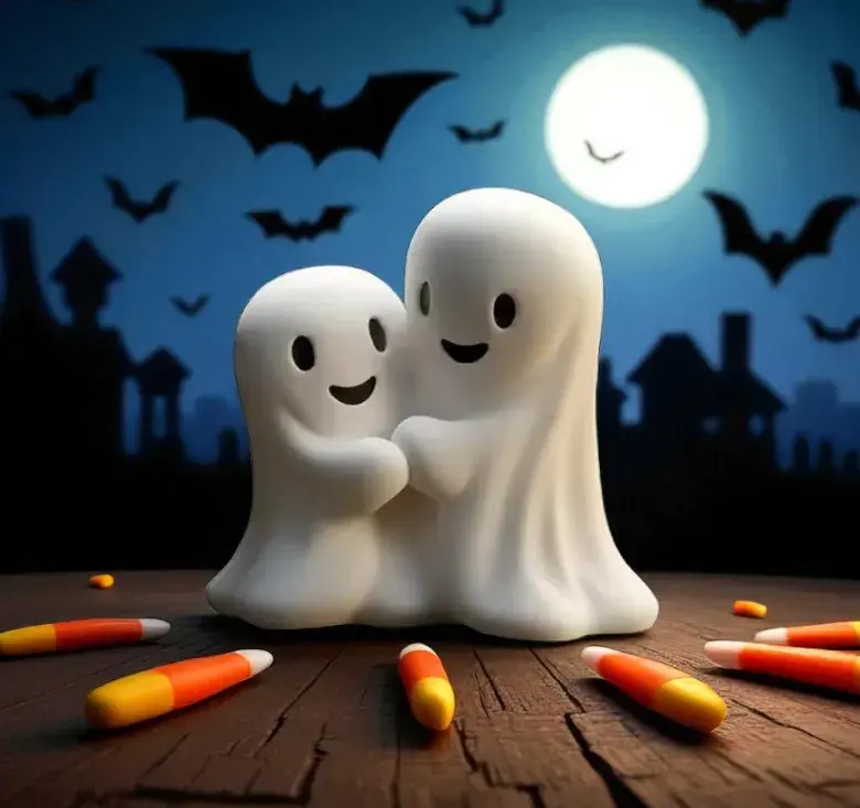 Home Decorations & Ornaments STL Download - Little Ghost Best Friends ...