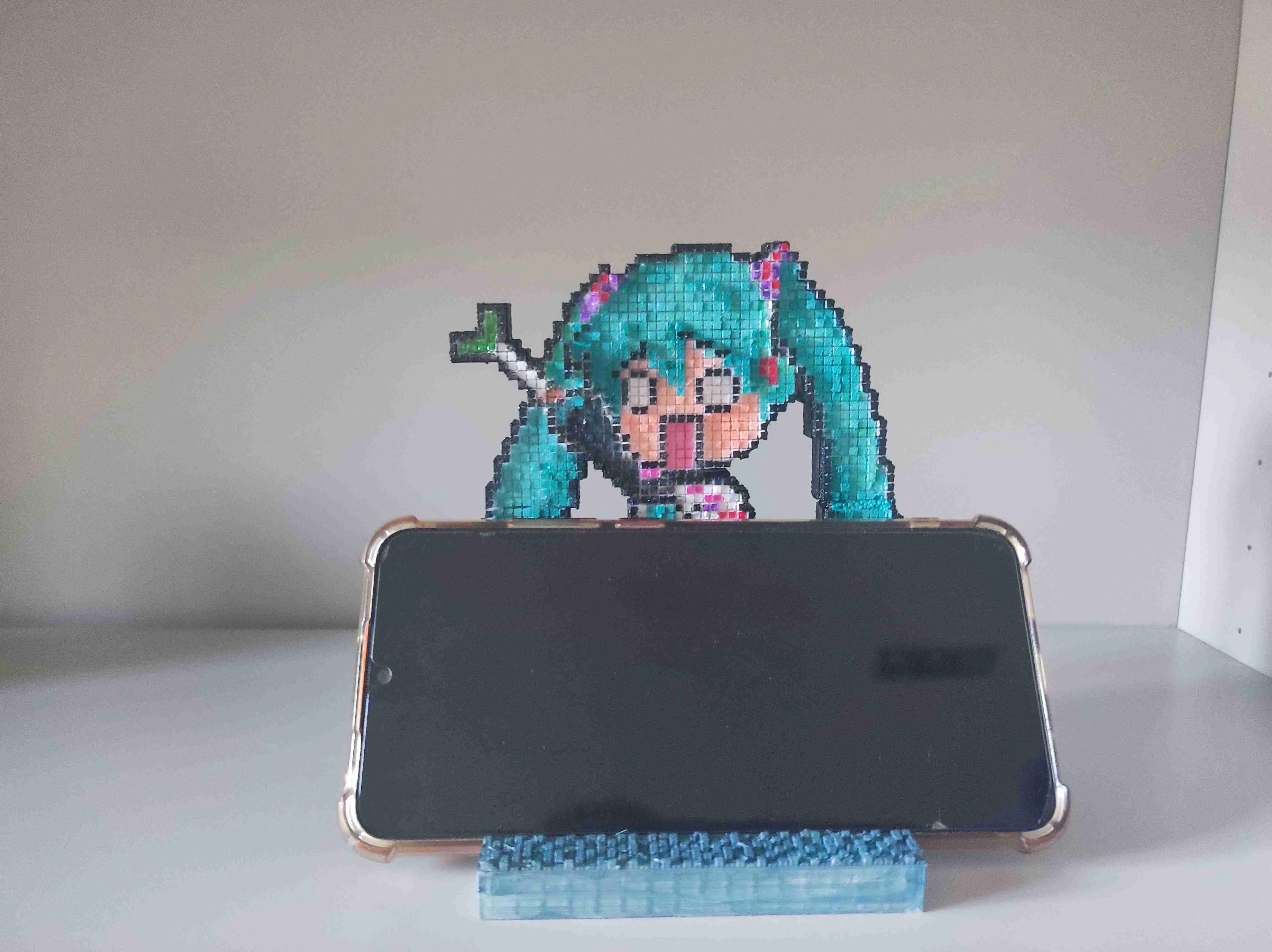 3D Printer Files | 3MF File | HATSUNE MIKU. PHONE HOLDER | Creality Cloud
