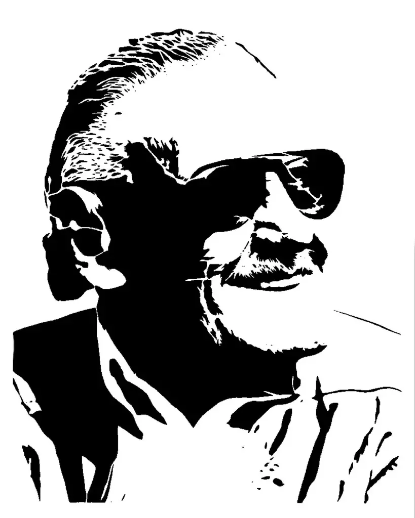 Free Digital Art STL Download - Stan Lee stencilby SMT_M 🦊