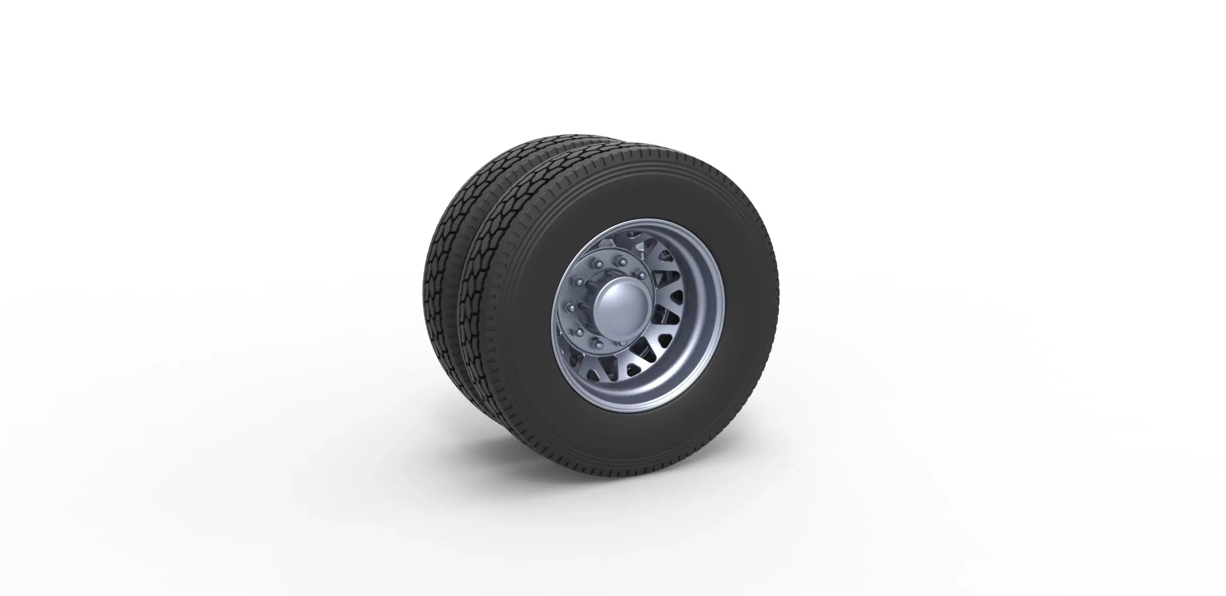 Vehicles & Machinery STL Download - Rear custom wheel of semi truck V1 ...