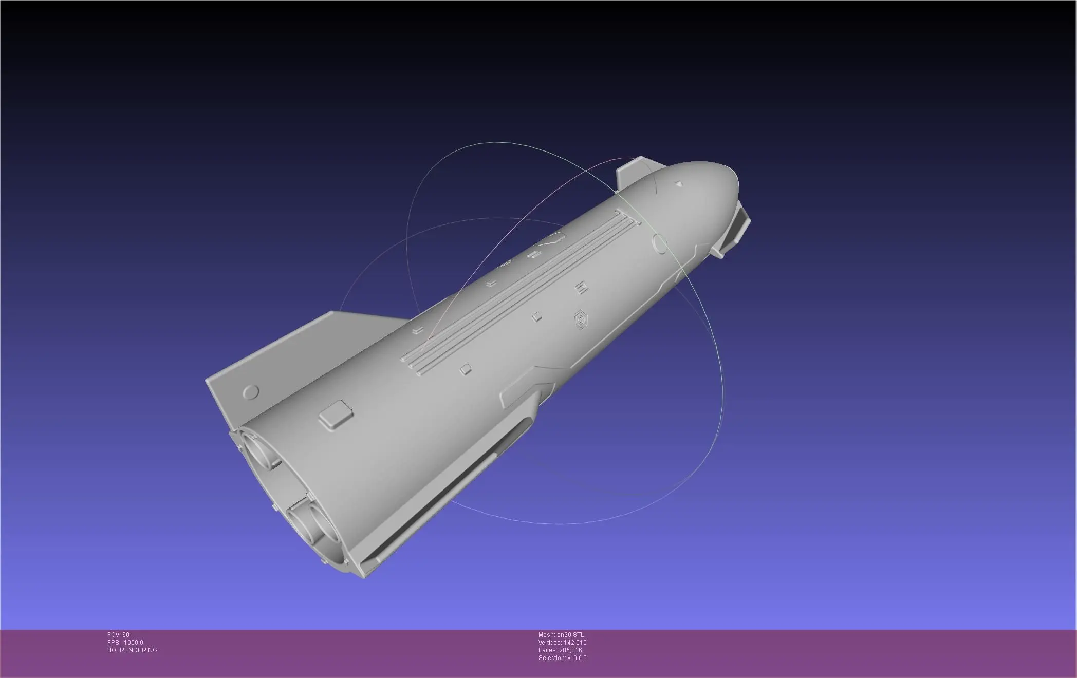 Vehicles & Machinery STL Download - Space X Starship SN20 Printable Modelby Julian Danzer