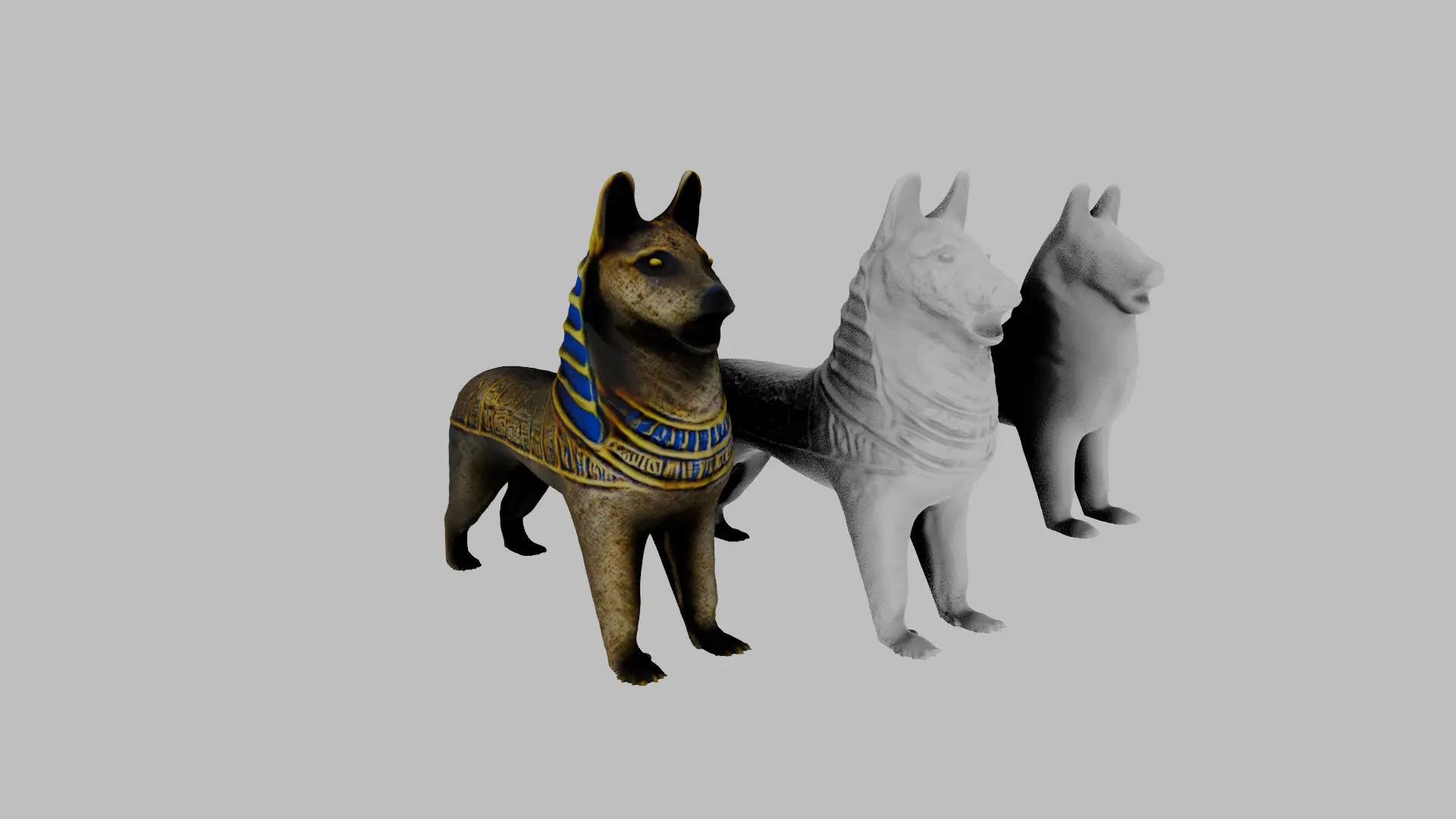Sculptures & Artworks STL Download - Egyptian Doge God Statueby ...