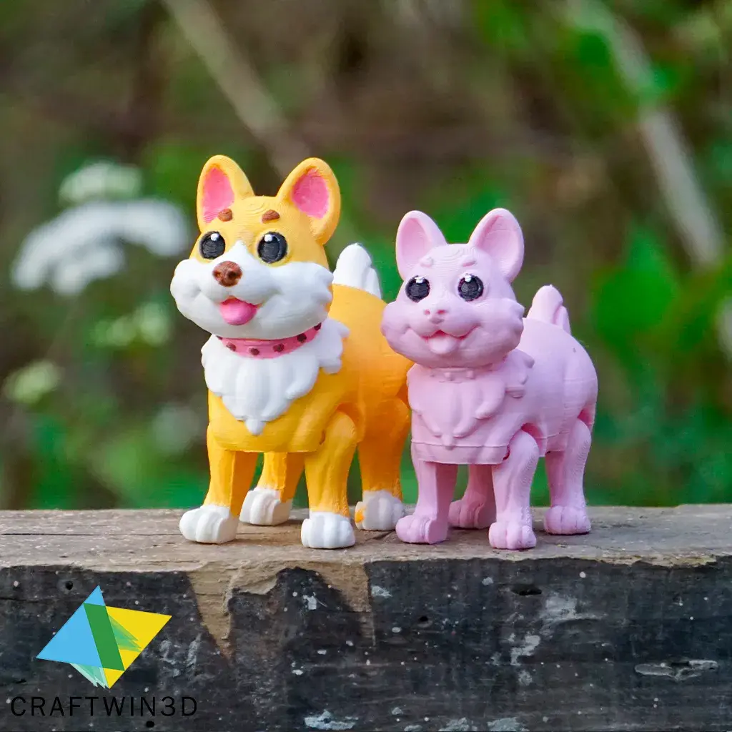 Other STL Download - Print in Place Tiny Corgiby CraftWin3d