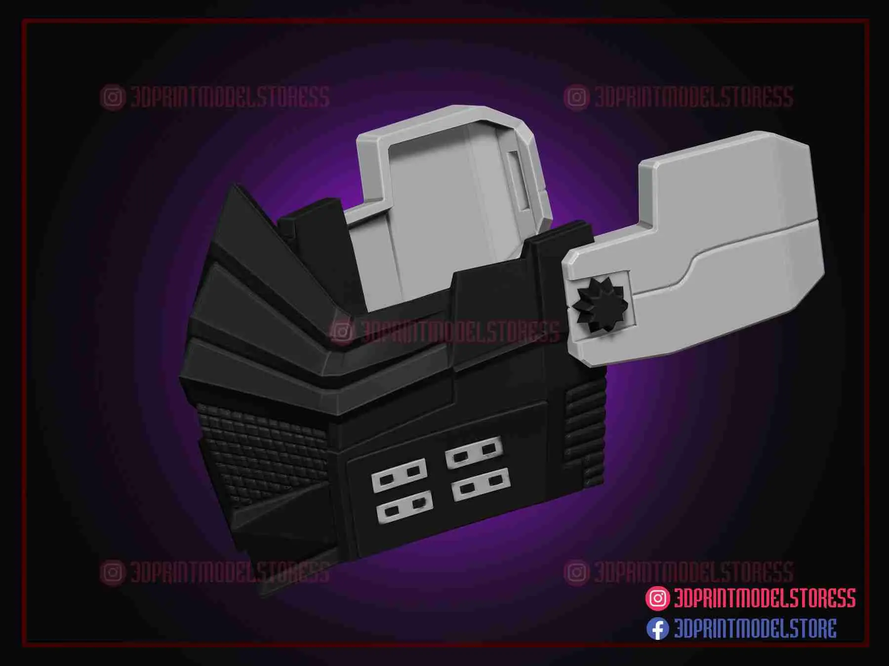 Cosplay STL Download - My Hero Academia Shinso Hitoshi Mask ...