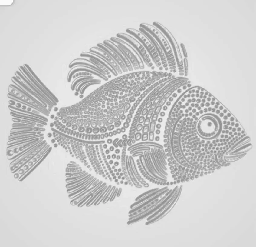 Home Decorations & Ornaments STL Download - Dotted Fish Wall Art ...