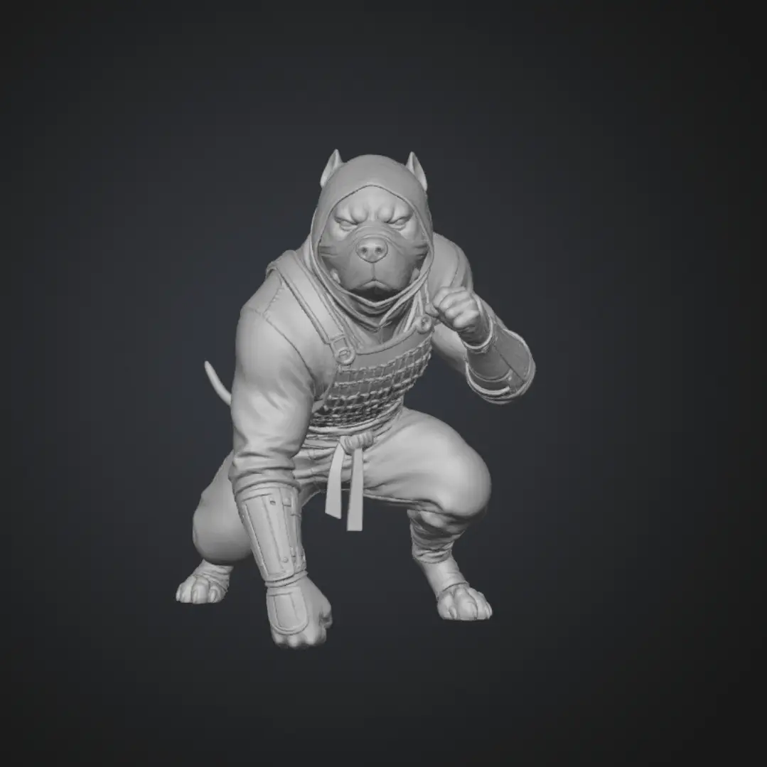 3D Printer Files | 3MF File | pit bull Ninja warrior | Creality Cloud