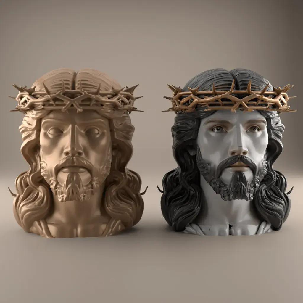 Sculptures & Artworks STL Download - Jesus Christ Bust STL File – 3D ...