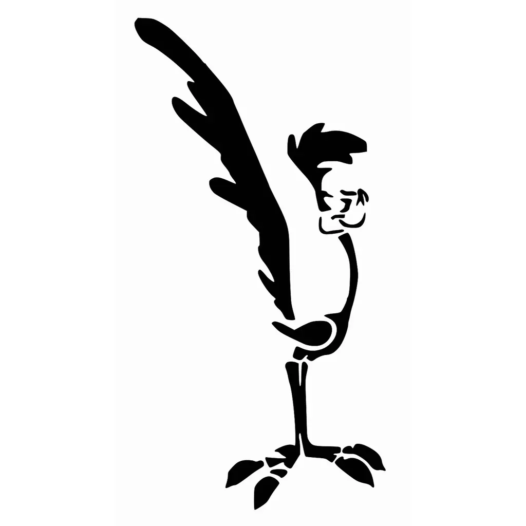 Free Digital Art STL Download - Road Runner stencil 3by SMT_M 🦊