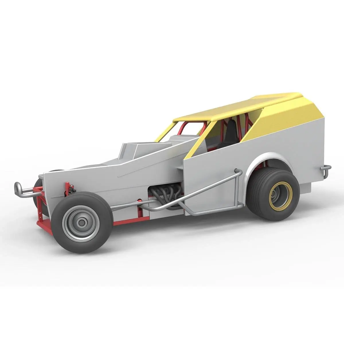 Vehicles & Machinery STL Descarga - Vintage Dirt Modified stock car V7 ...
