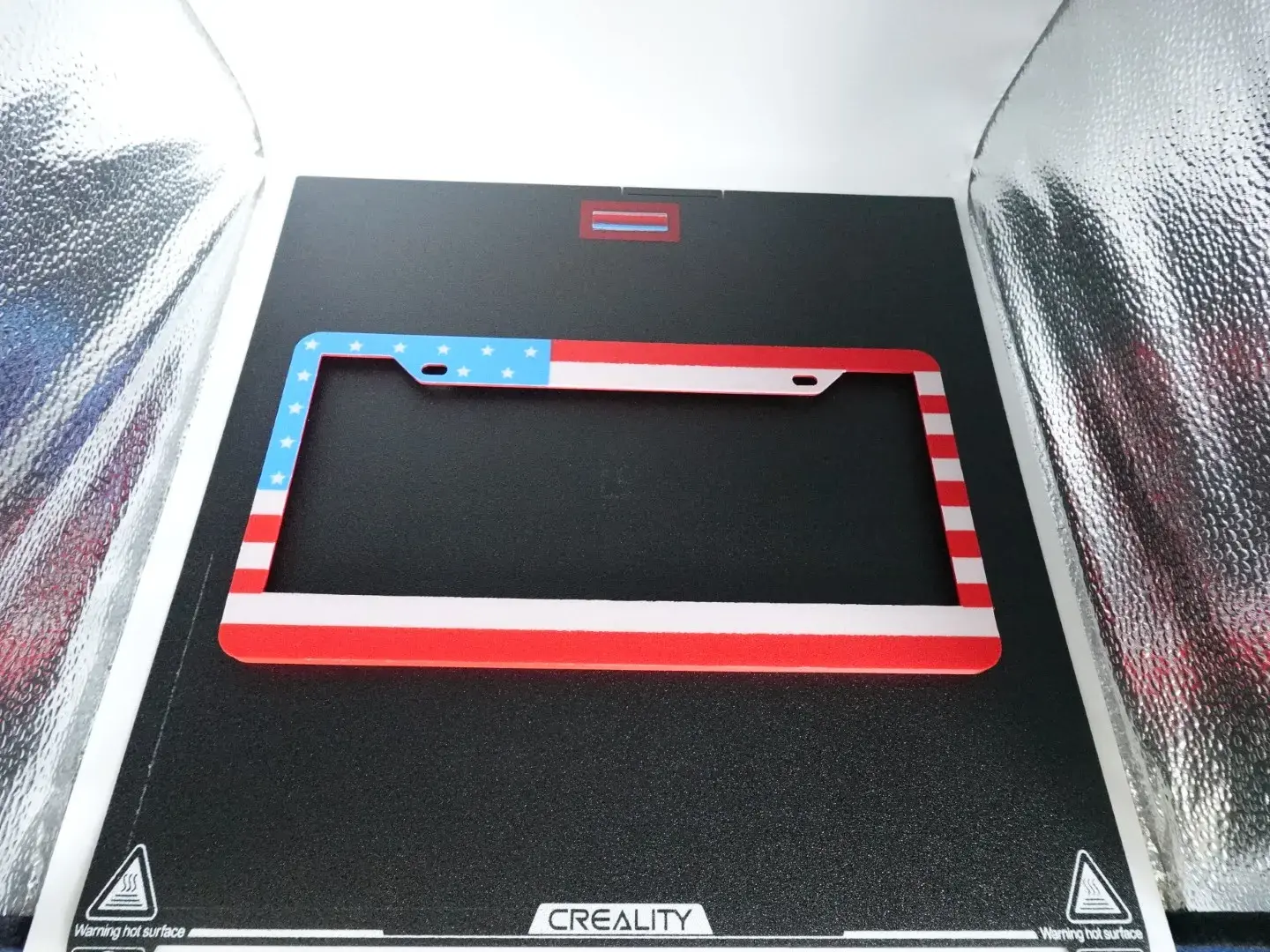3D Printer Files | 3MF File | USA Flag License Plate Frame | Creality Cloud
