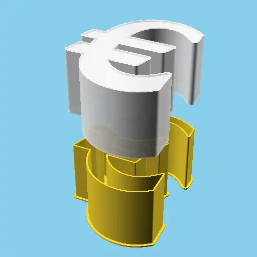 3D Printer Files | 3MF File | Euro Sign, nestable box (v1) | Creality Cloud