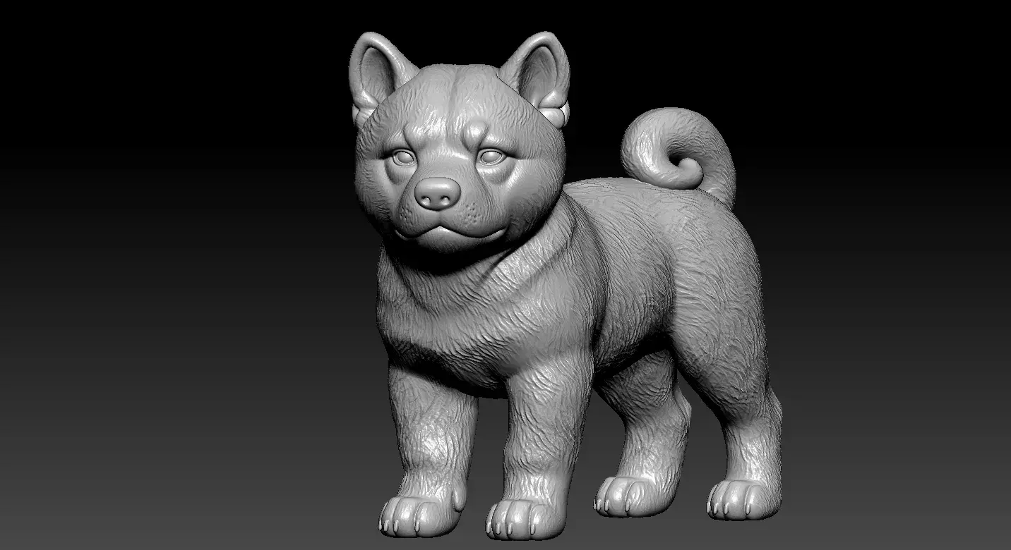 OtherSTL 다운로드 -Siberian Husky model - Husky statue - 3D print - DesignerDC