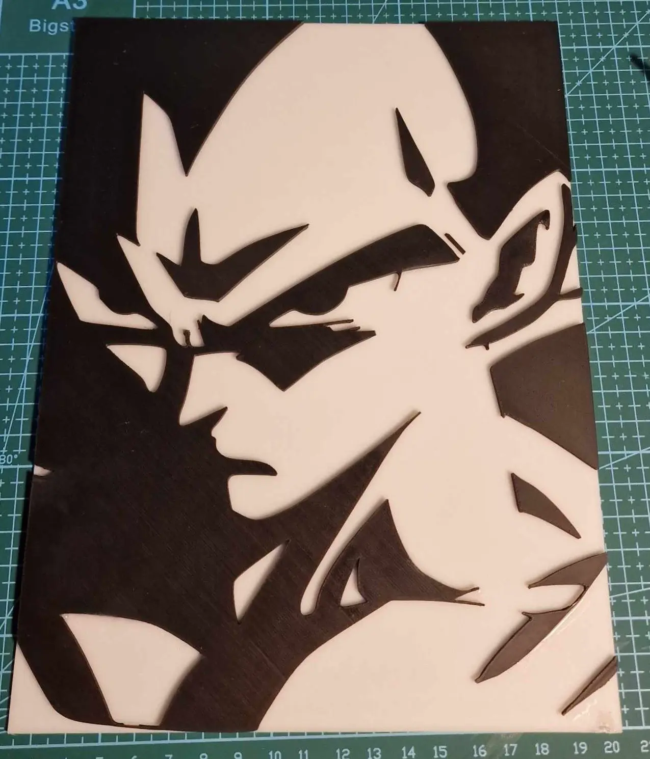 Digital Art STL Download - Vegeta 2d Artby Puggen19