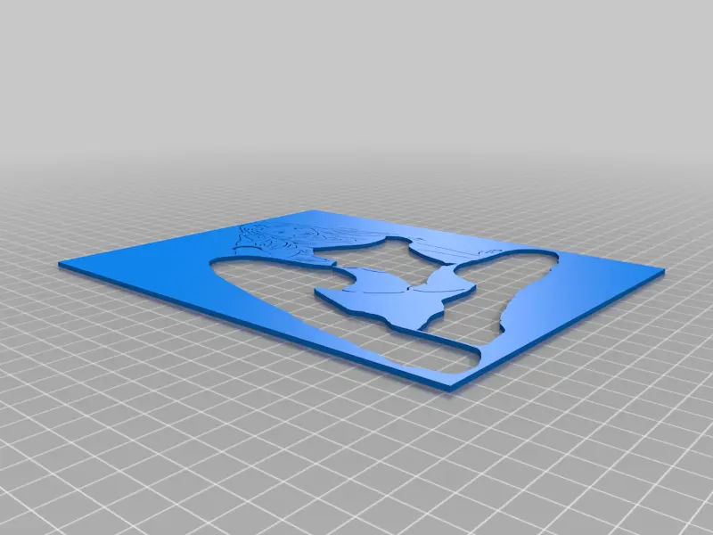 Free Digital Art STL Download - Girl stencil 54by SMT_M 🦊