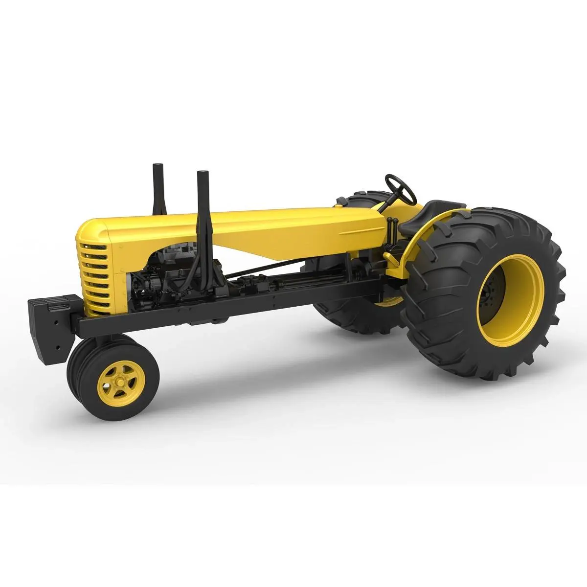Vehicles & Machinery STL Download - Vintage Small block Pulling tractor ...