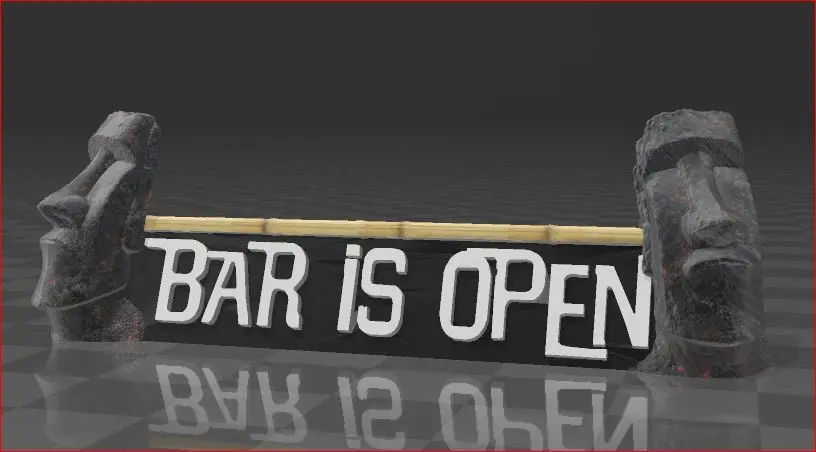 Free Home Decorations & Ornaments STL Download - Tiki Bar Is OPEN!by ...