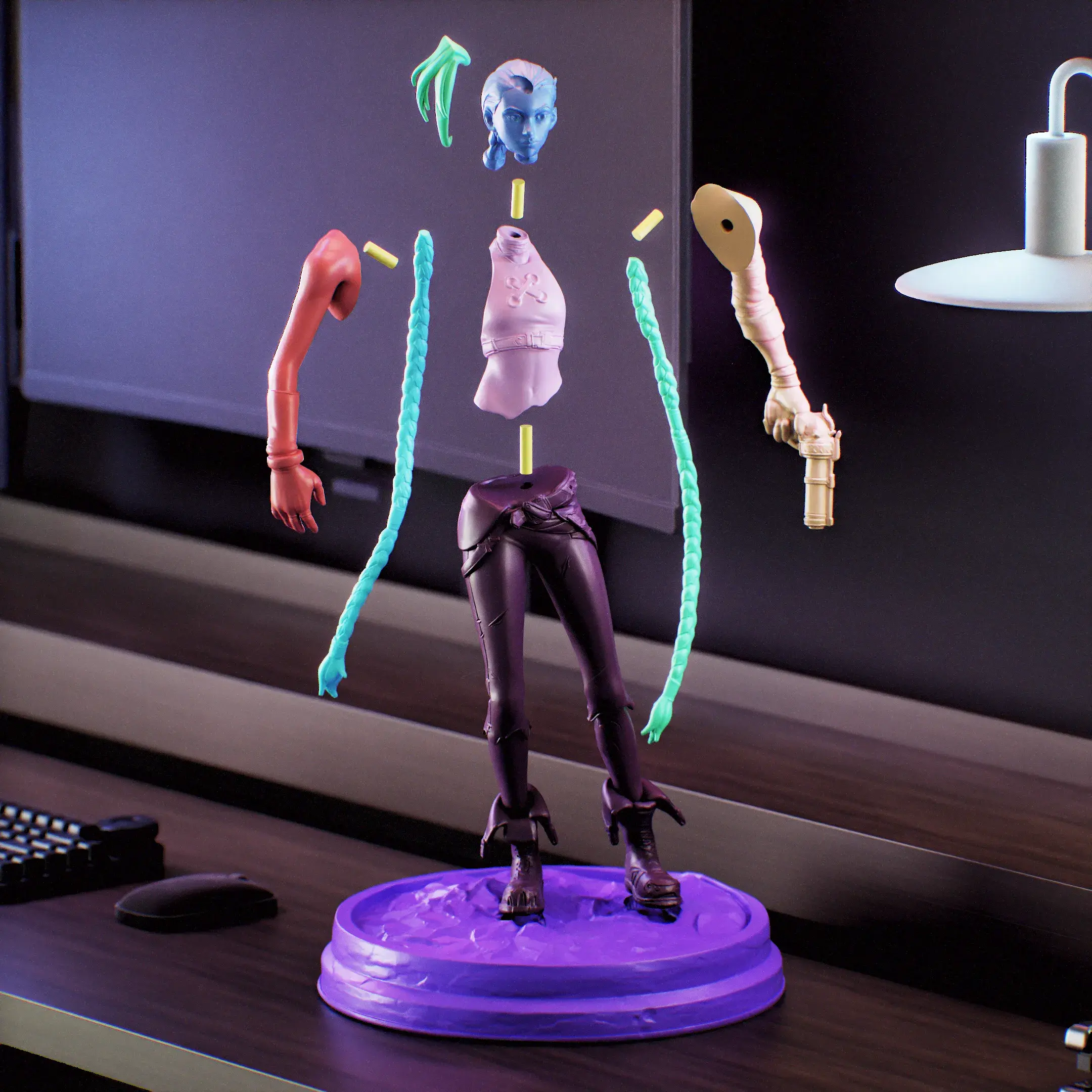 3D Printer Files | 3MF File | Jinx from League of Leyends Arcane 30 cm ...