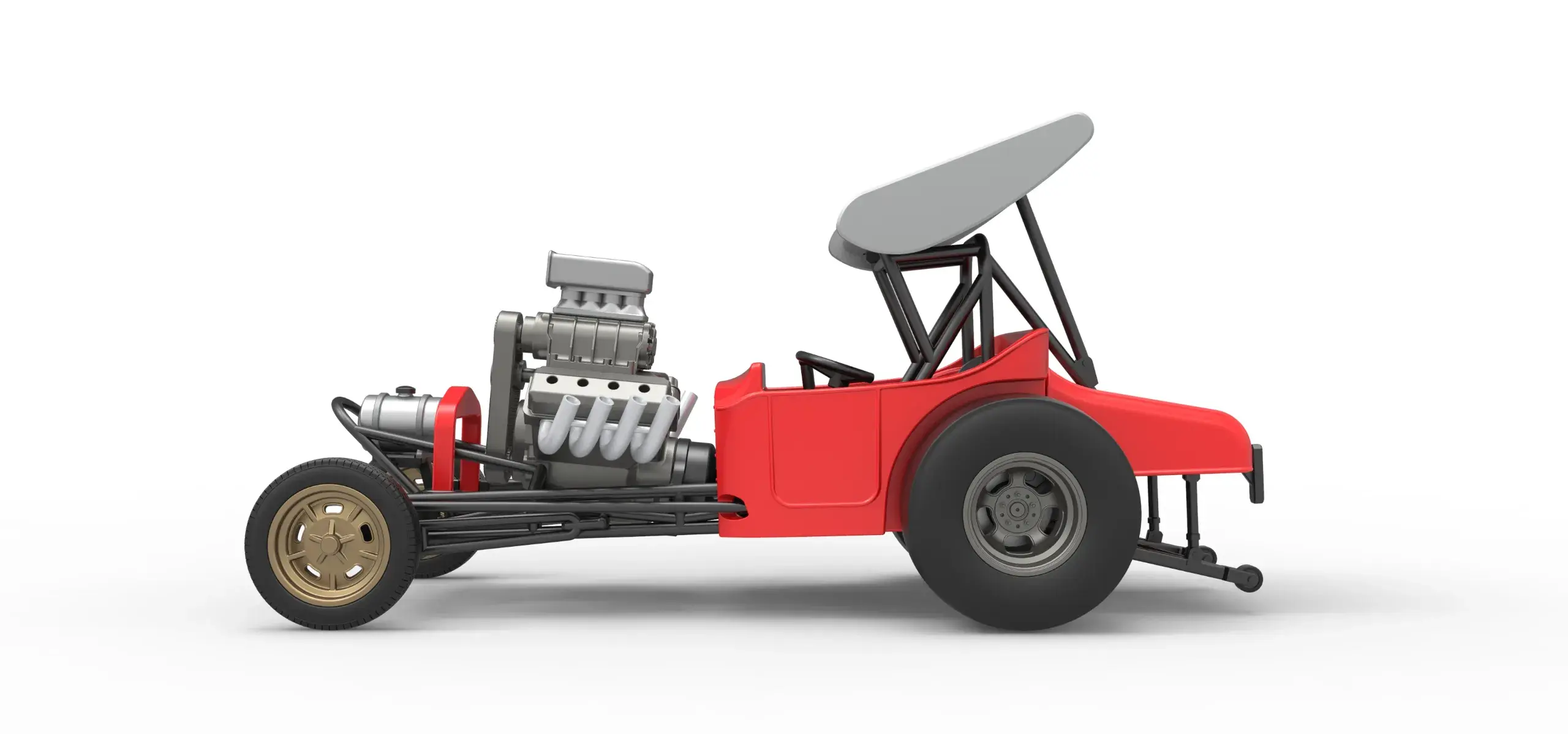 Vehicles & Machinery STL Download - Vintage Winged Front engine ...