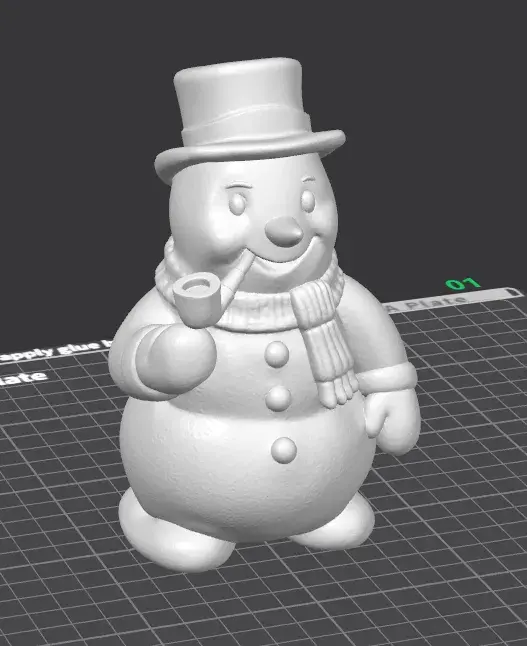3D Printer Files | 3MF File | ️ SNOWMAN STATUE | Creality Cloud
