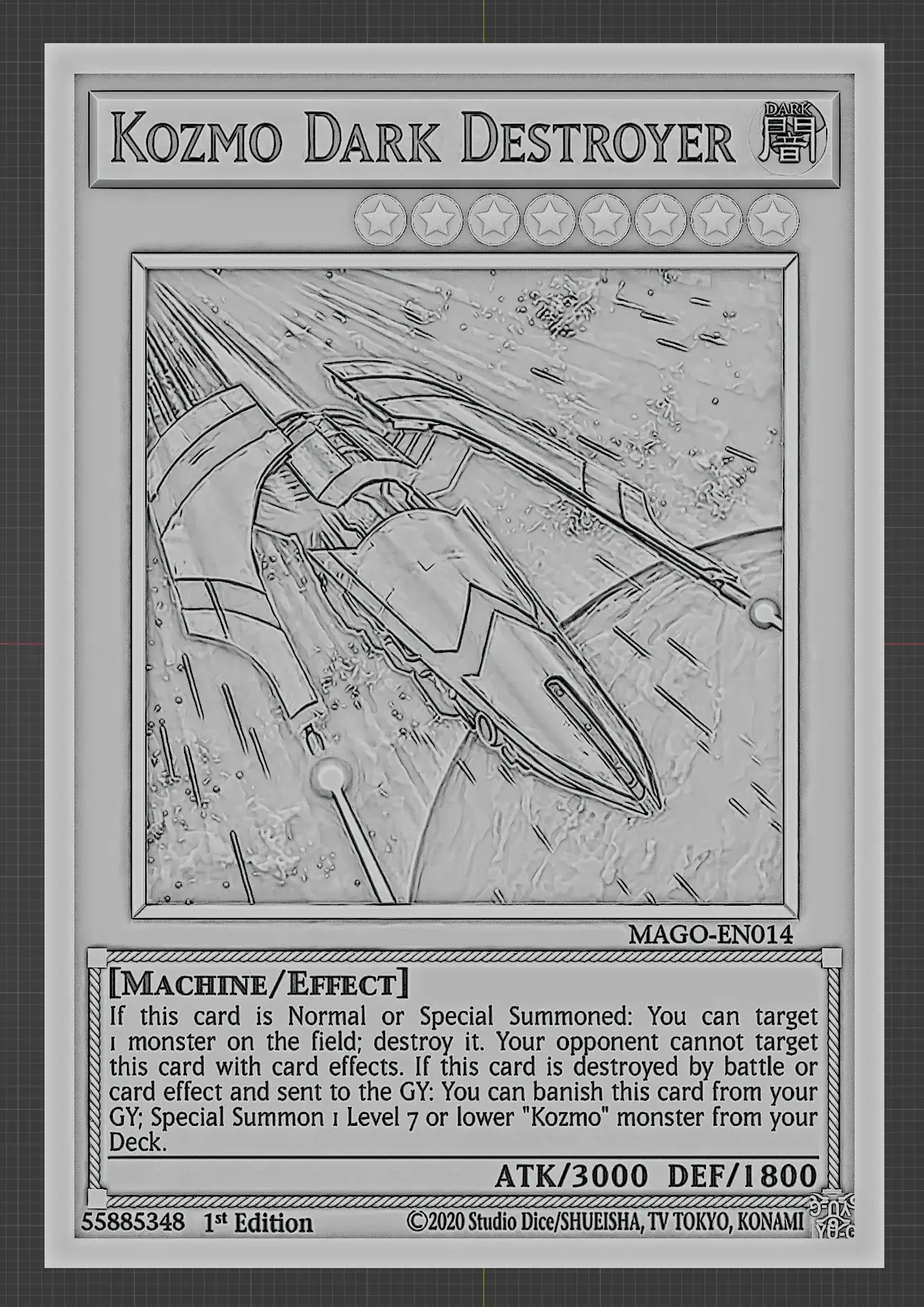 3D Printer Files | 3MF File | Kozmo Dark Destroyer - yu-gi-oh ...