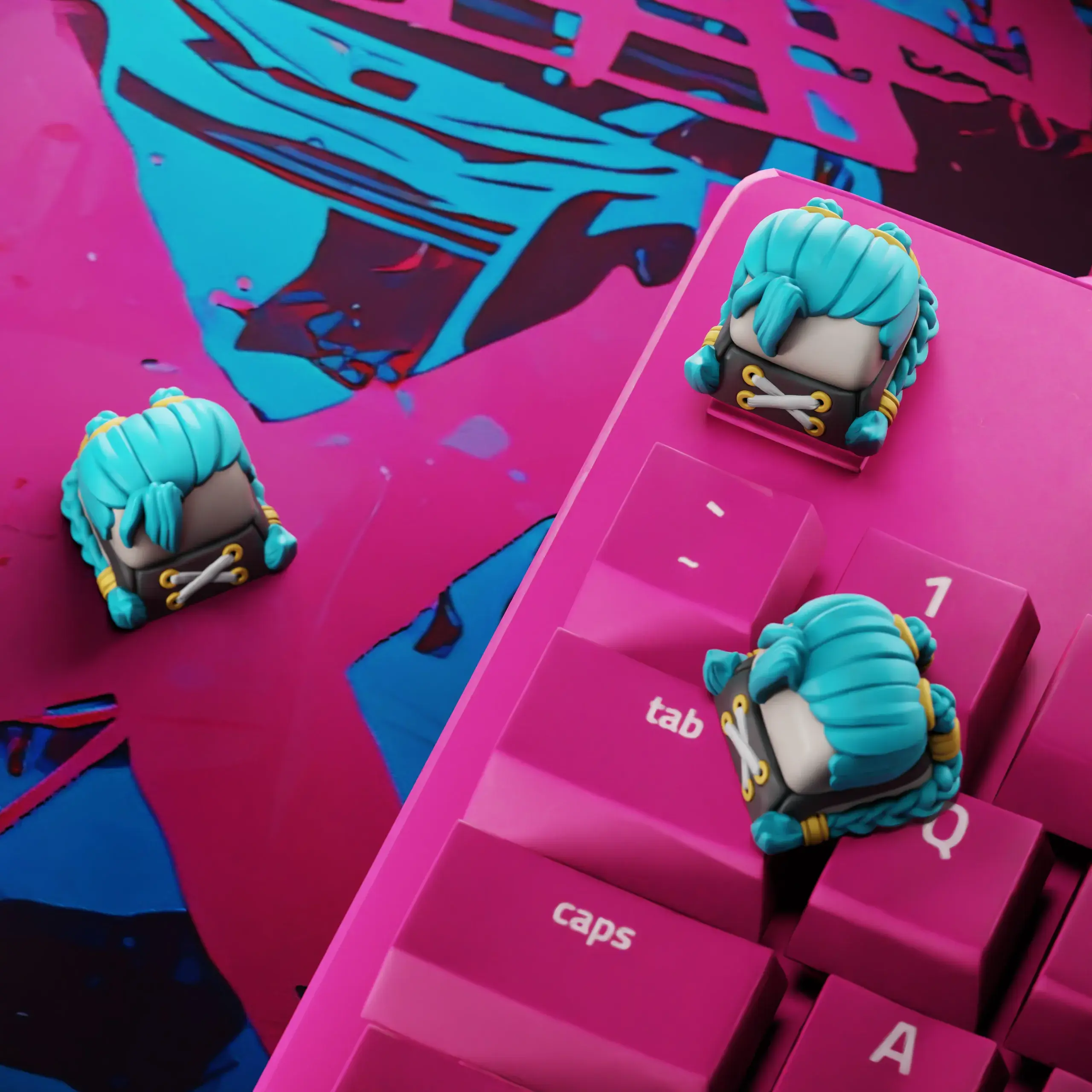 Miniature Games & Accessories STL Download - Jinx Arcane keycap ...