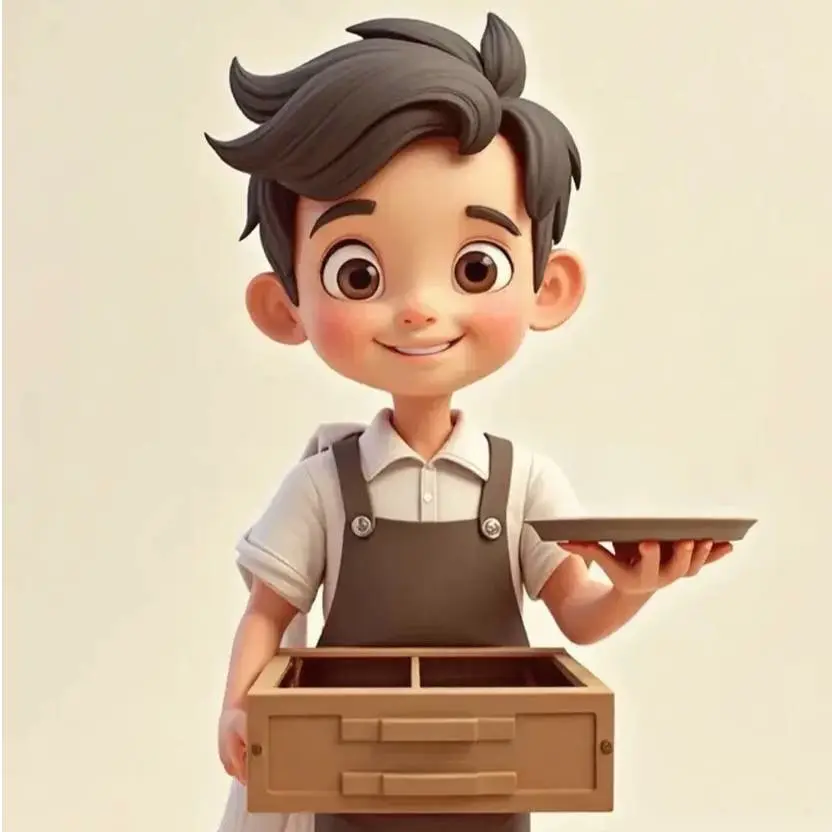 Other STL Descarga - Rawi – The Café Boy with Tray and Storage ...