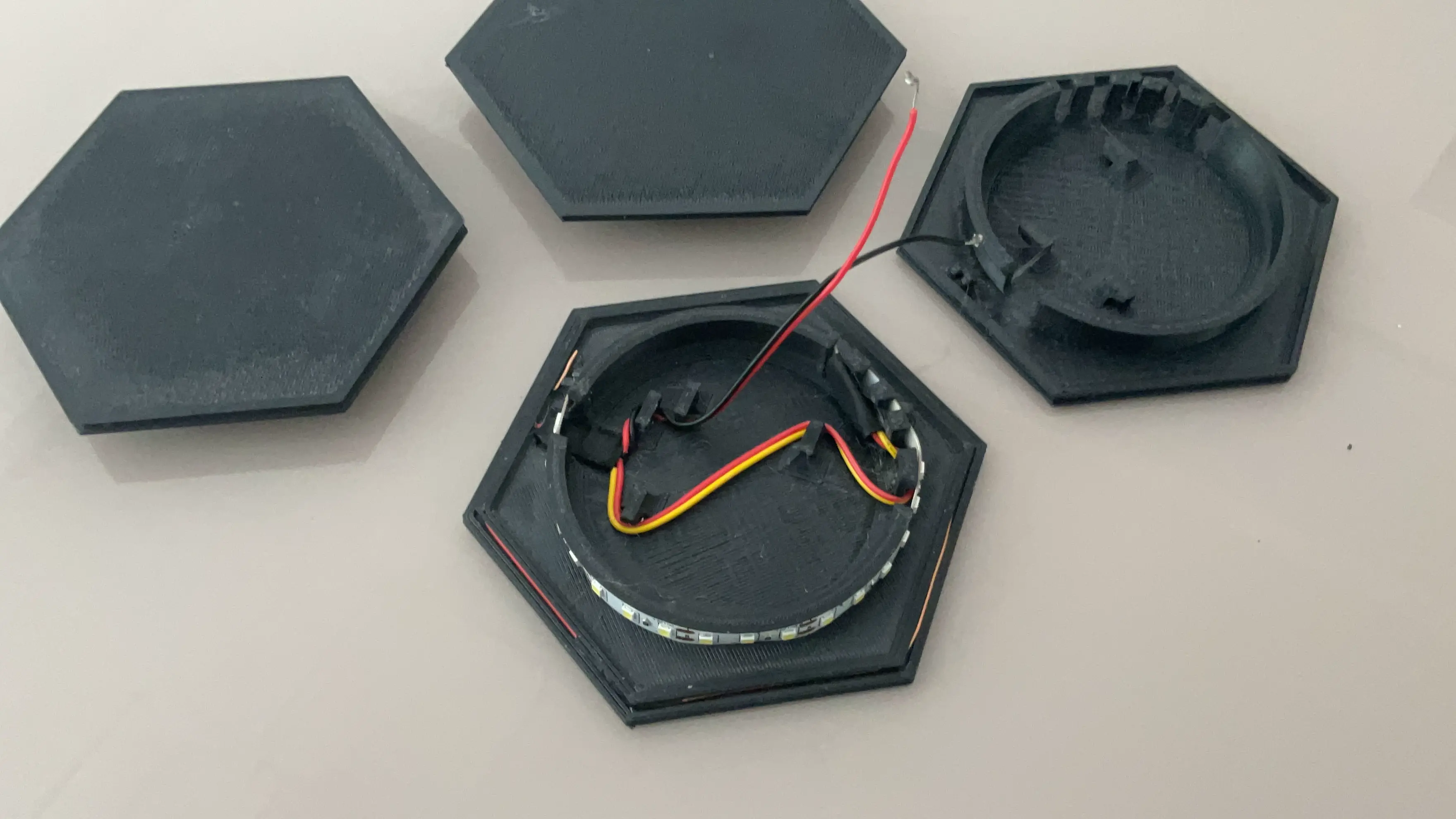 Home Decorations & Ornaments STL Download - Hexagon Table Light led ...