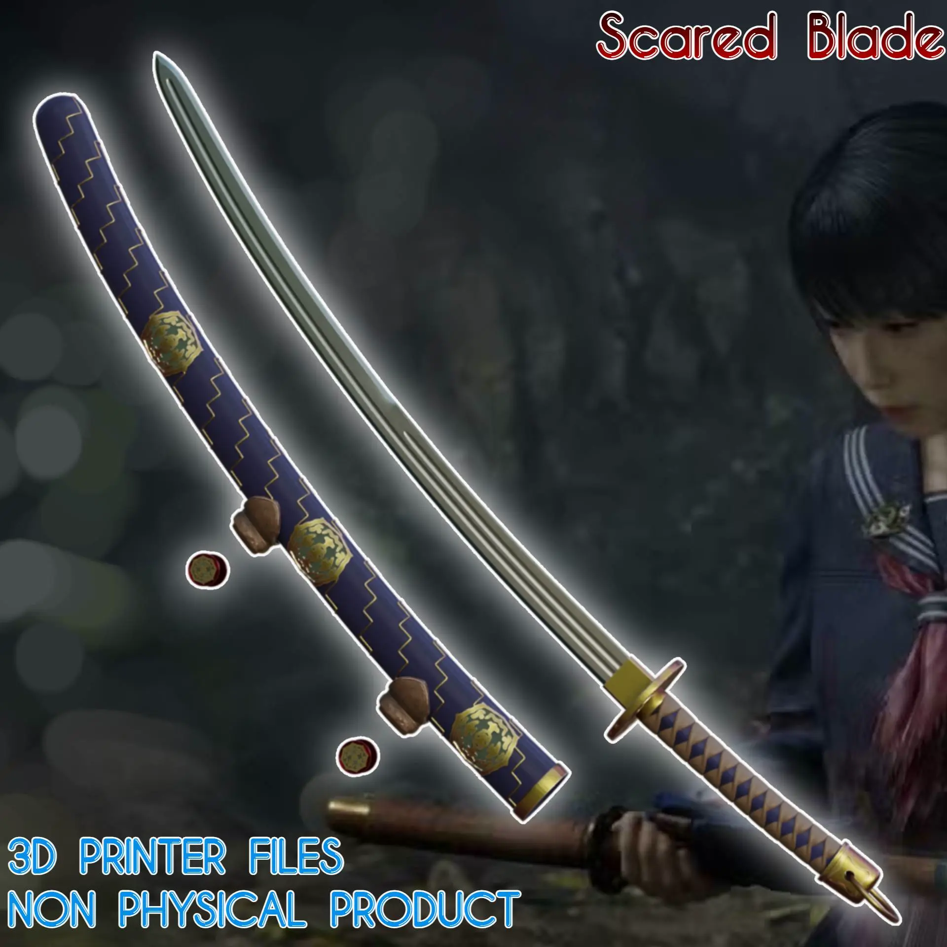 Cosplay STL Descarga - Scared Blade Cosplay Silent Hill F - Krotek-inc