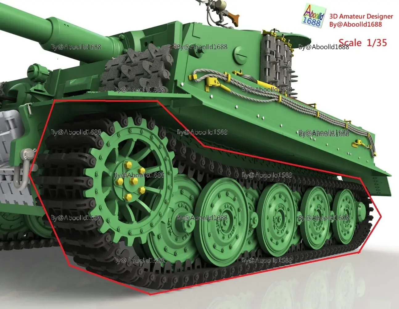 Vehicles & Machinery STL Download - Tiger Tank Transport Track & Steel ...