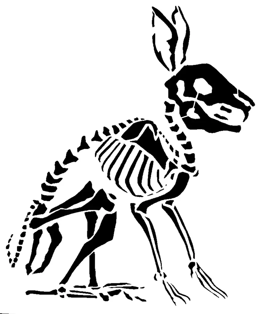 Free Digital Art STL Download - Rabbit Skeleton stencilby SMT_M 🦊