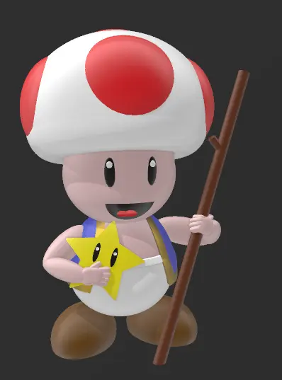 süper mario'dan kurbağa | 3D modeller indir | Creality Bulutu