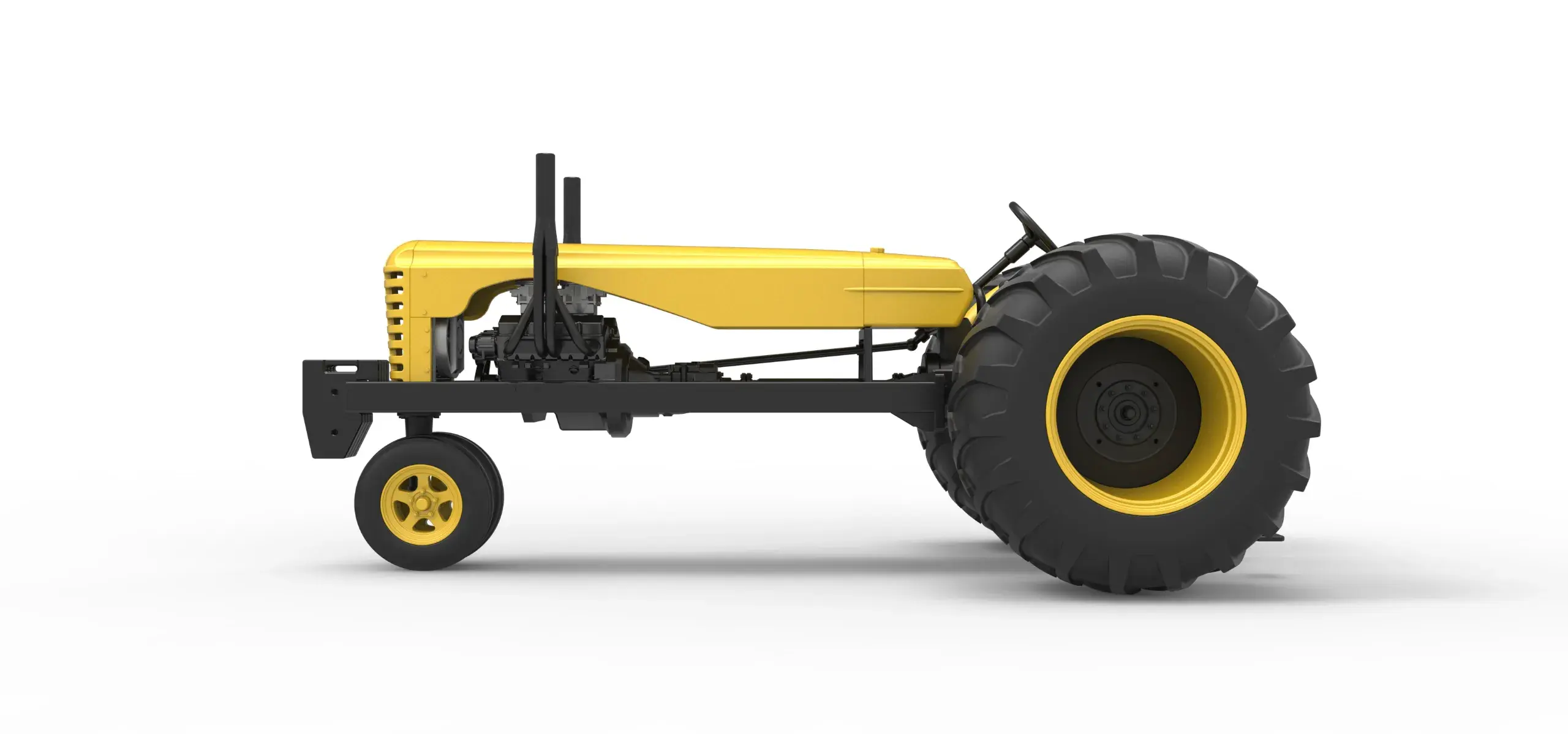Vehicles & Machinery STL Download - Vintage Small block Pulling tractor ...