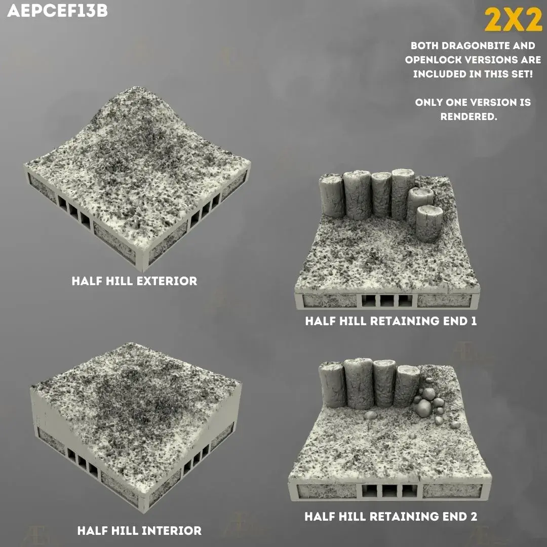 Props & Terrain STL Download - AEPCEF13B - Half Inch Hillsideby Aether ...