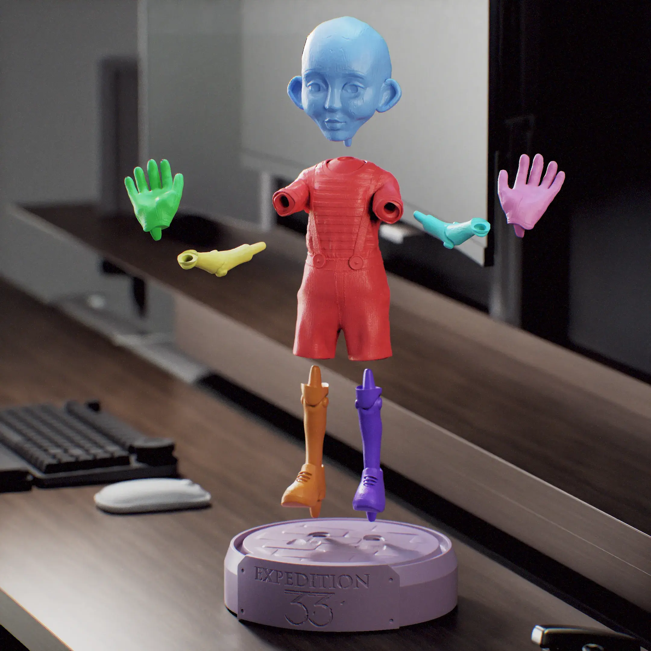 Characters & Creatures STL Download - Mime (Fan Art) of video game Expedition 33by greencatpoly