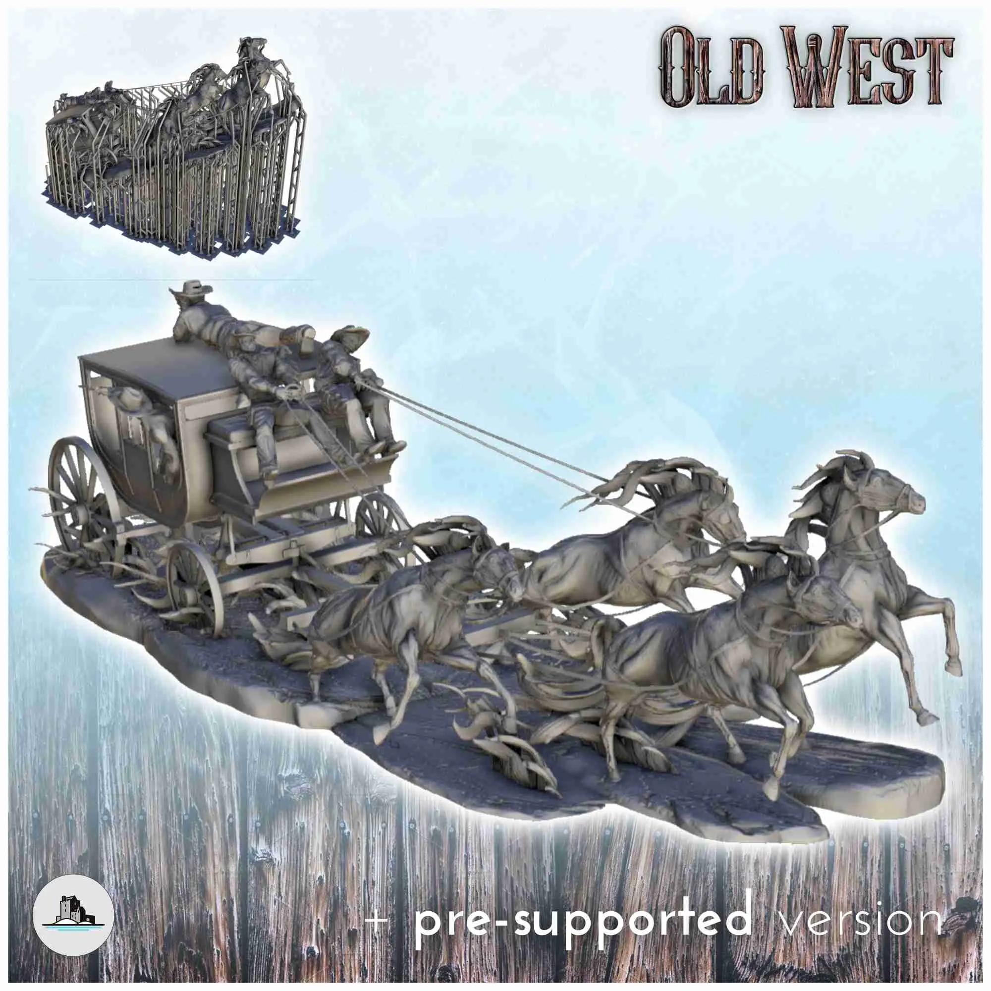 Other STL Download - Wild West horse carriage - western old ACW USA US ...