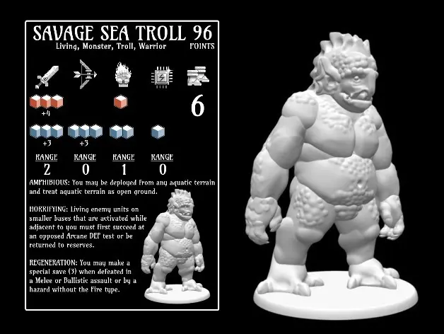 Sea Troll (18mm scale) | 3D models download | Creality Cloud