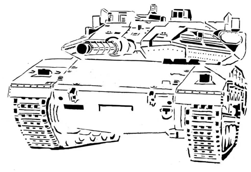 Tank stencil 3 | 3D models download | Creality Cloud