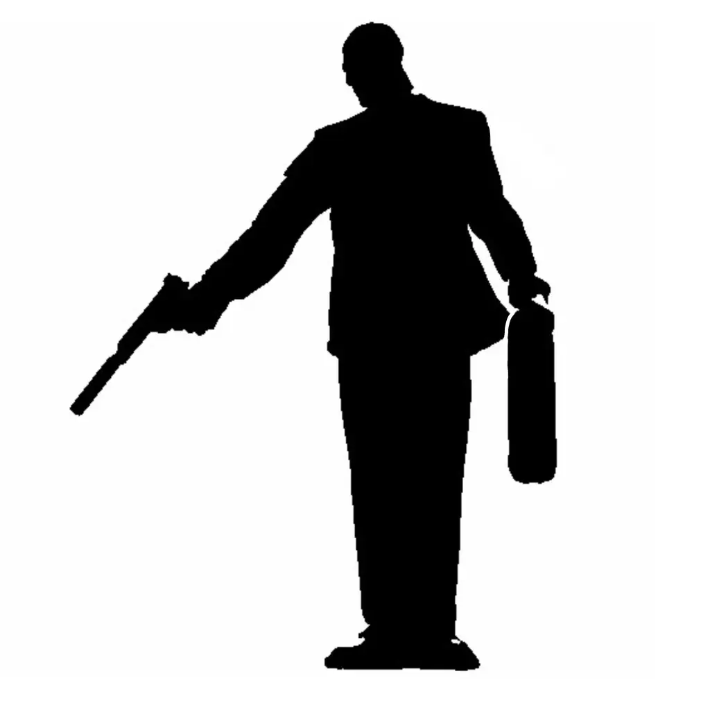 Free Characters & Creatures STL Download - Hitman 47 stencil 3by SMT_M 🦊